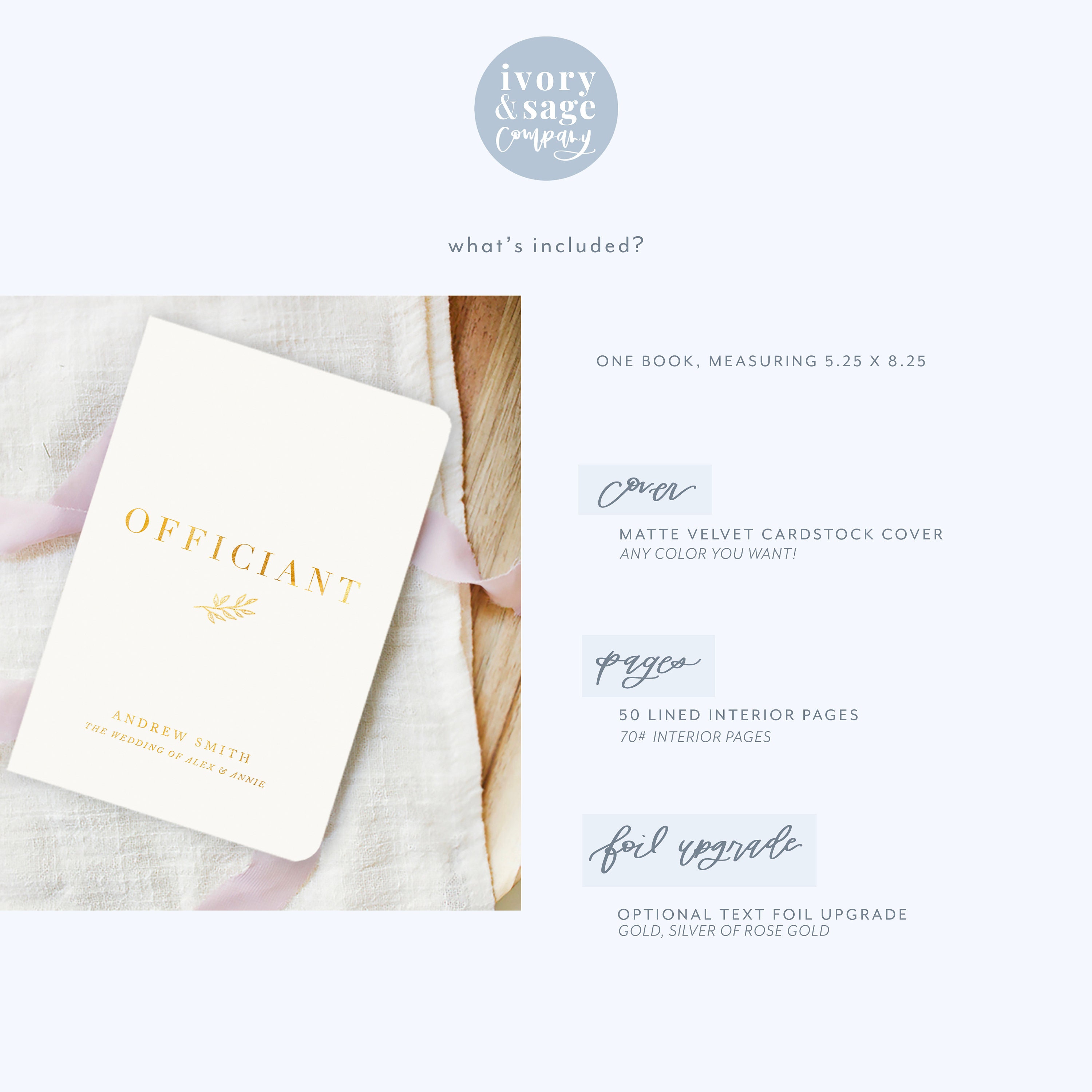 Wedding Officiant Book Officiant Gift Officiant Journal | Etsy