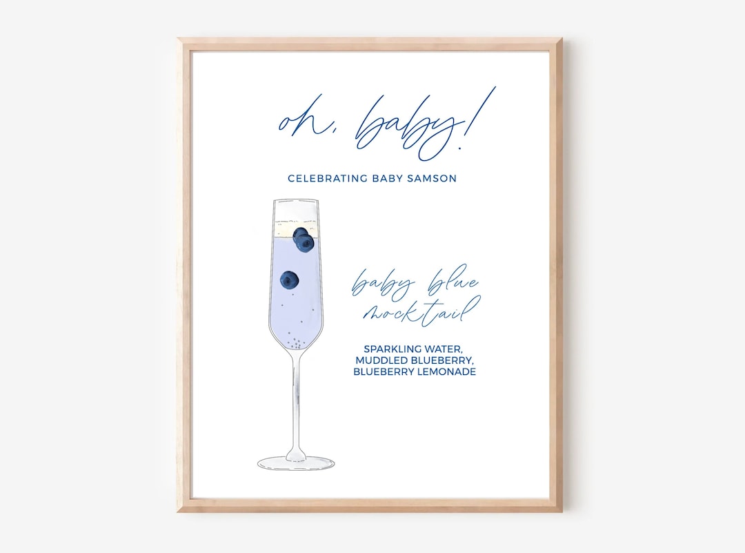 CUSTOM Baby Shower Drink Sign Printable Signature Drink Sign | Editable ...