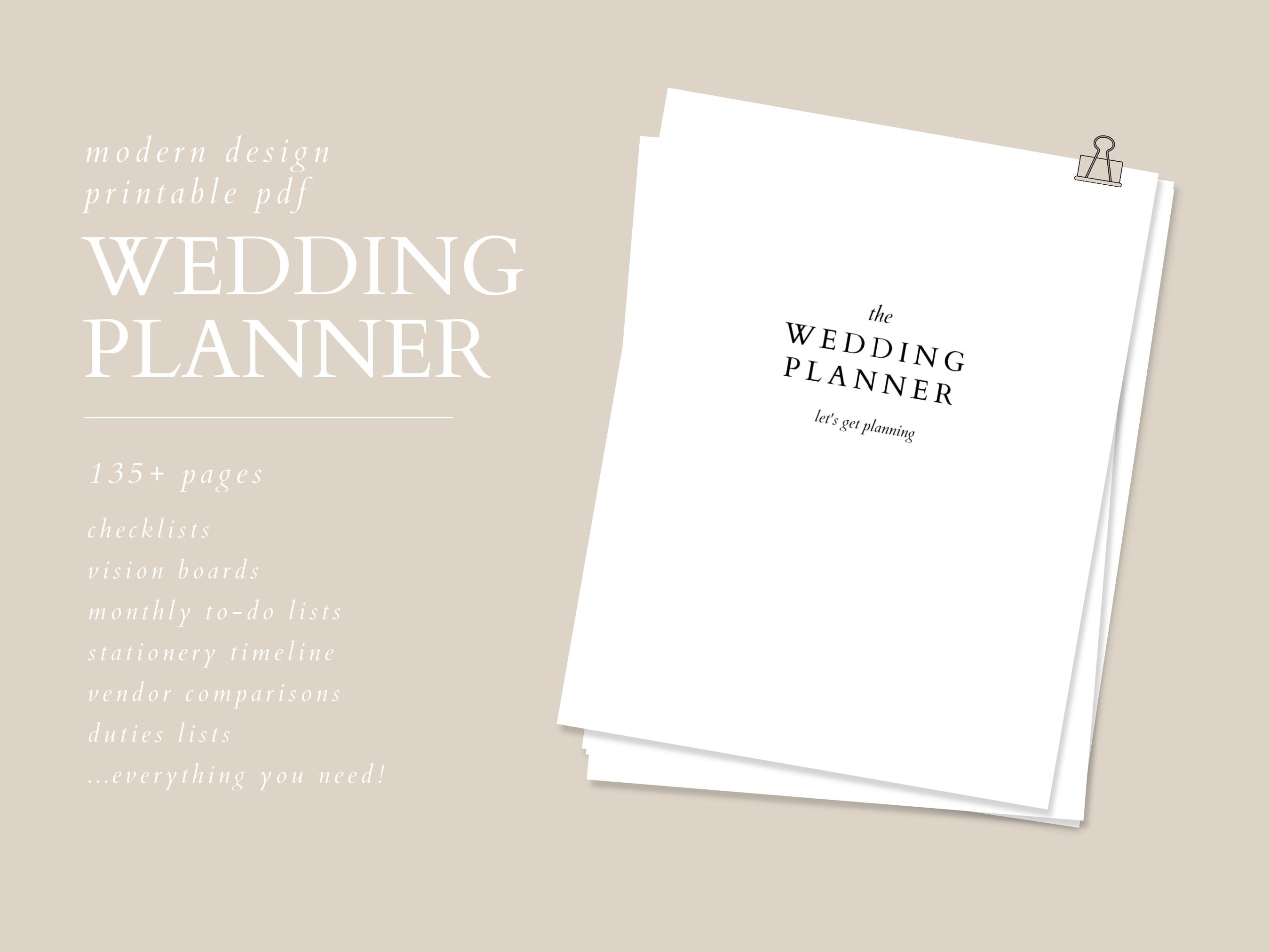 PDF Wedding Planner Printable Printable Wedding Planner - Etsy