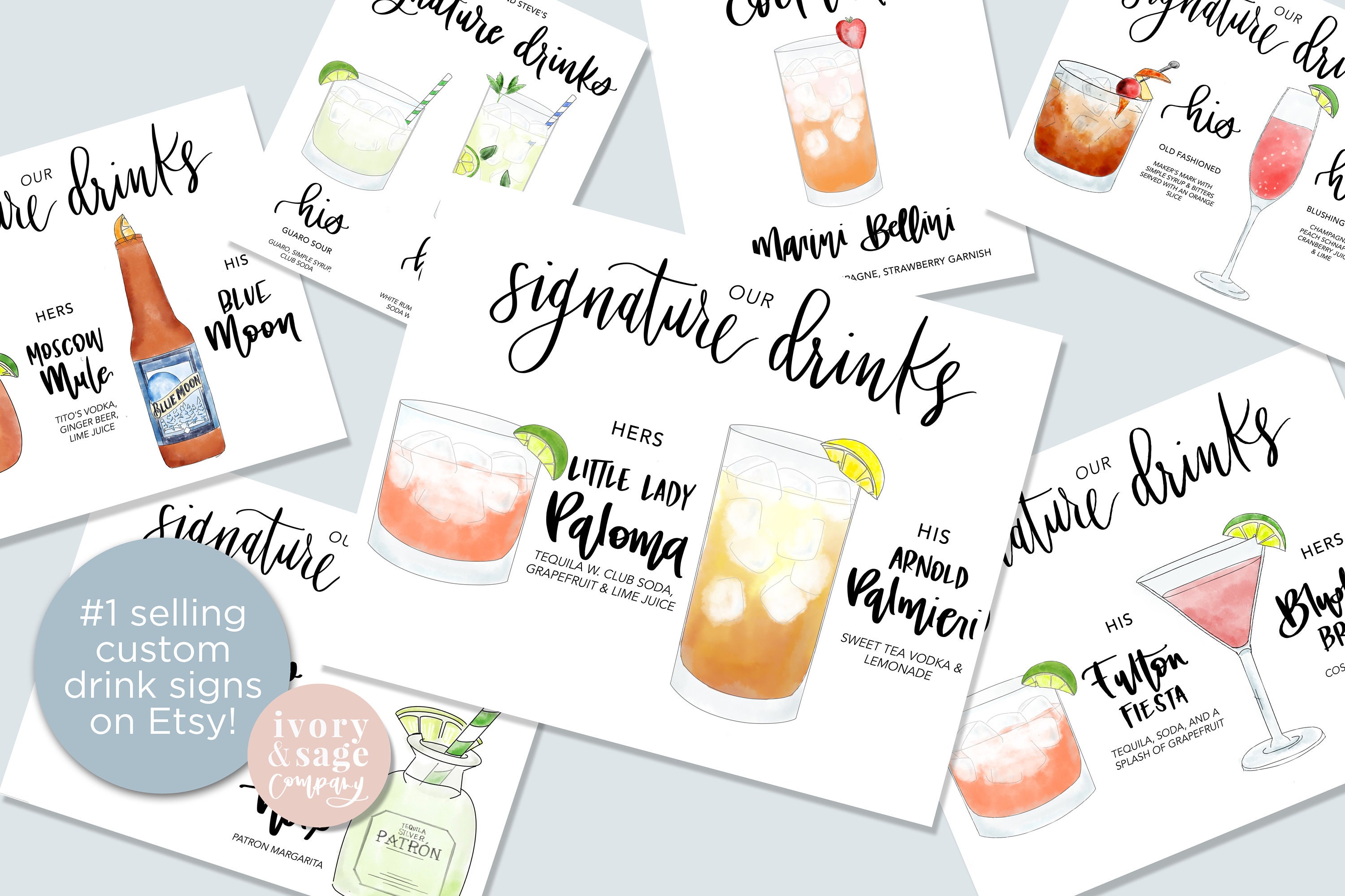 Signature Drink Sign — Ivory & Sage Co