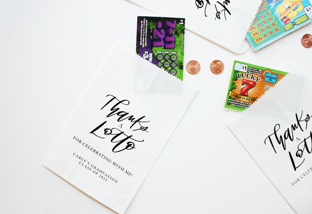 Scratch Ticket Graduation Favor Bags: Class of 2023 Lotto Ticket ...