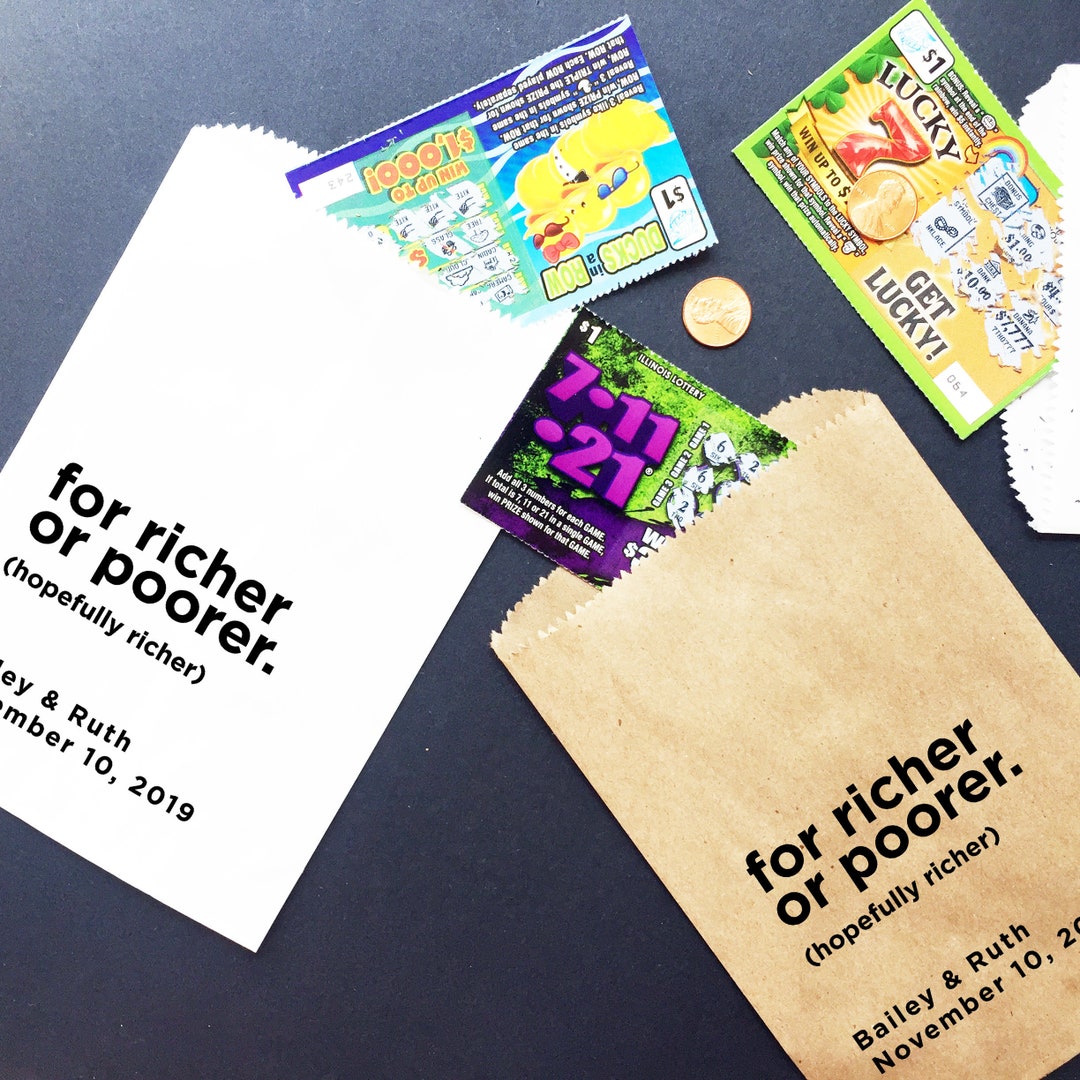 Scratch Ticket Wedding Favor Bags: Lotto Ticket Holders - Etsy