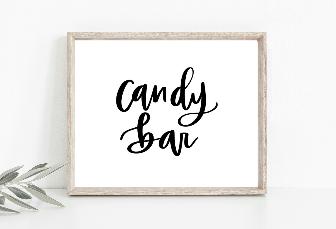 Candy Bar Wedding Sign Digital Printable Wedding Candy Sign - Etsy