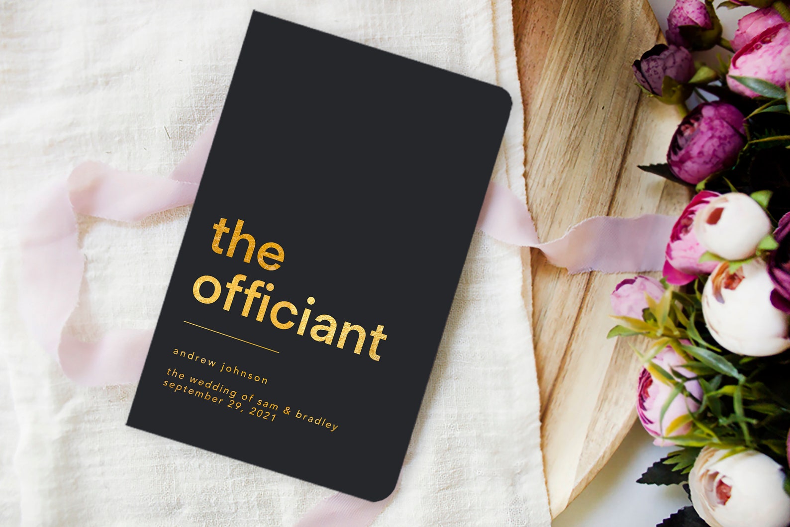 Wedding Officiant Book, Officiant Gift, Officiant Journal, Officiant's ...