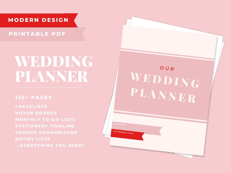 PDF Wedding Planner Printable Printable Wedding Planner - Etsy