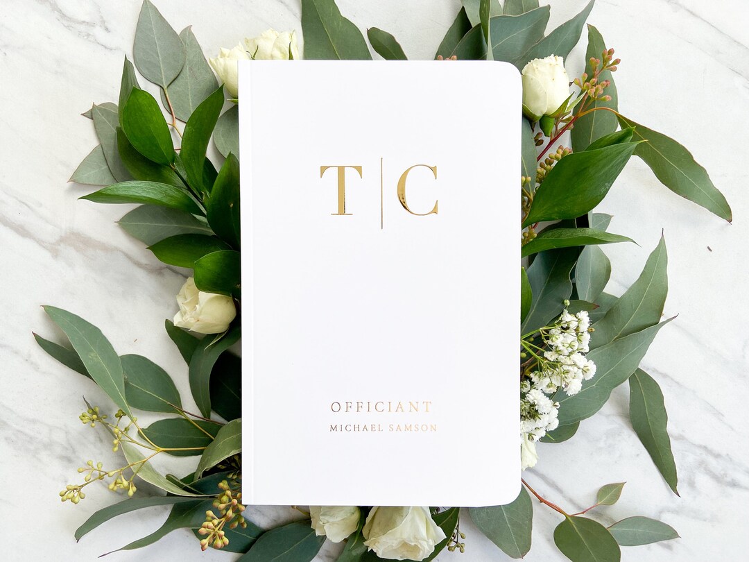 Personalized Officiant Book, Wedding Officiant Book, Officiant Notebook ...