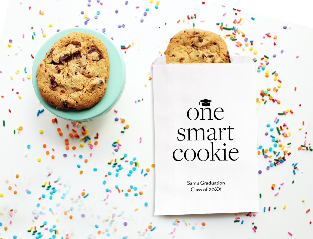 One Smart Cookie Bags, Graduation Party Favors, Cookie Buffet Bags ...