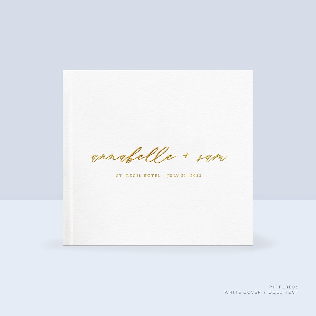 Personalized Guest Book | Custom Wedding Reception Guestbook Signing ...