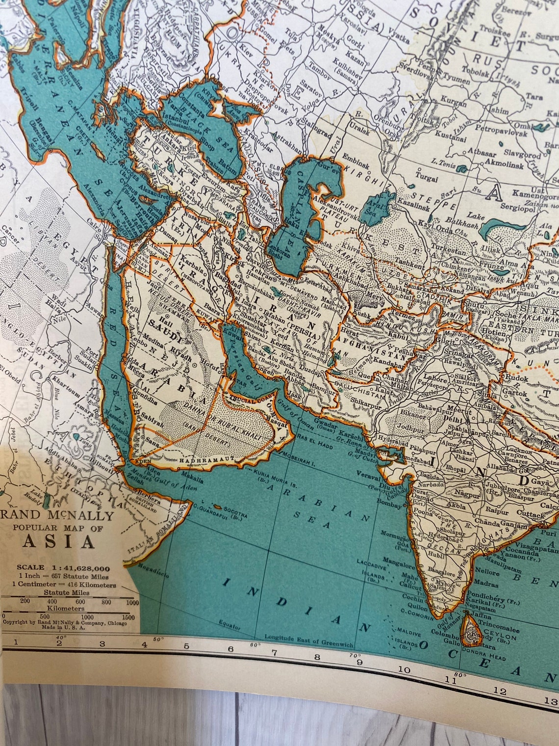 Asia Vintage Map 1937 Historical Map of Asia WWII Era Map - Etsy