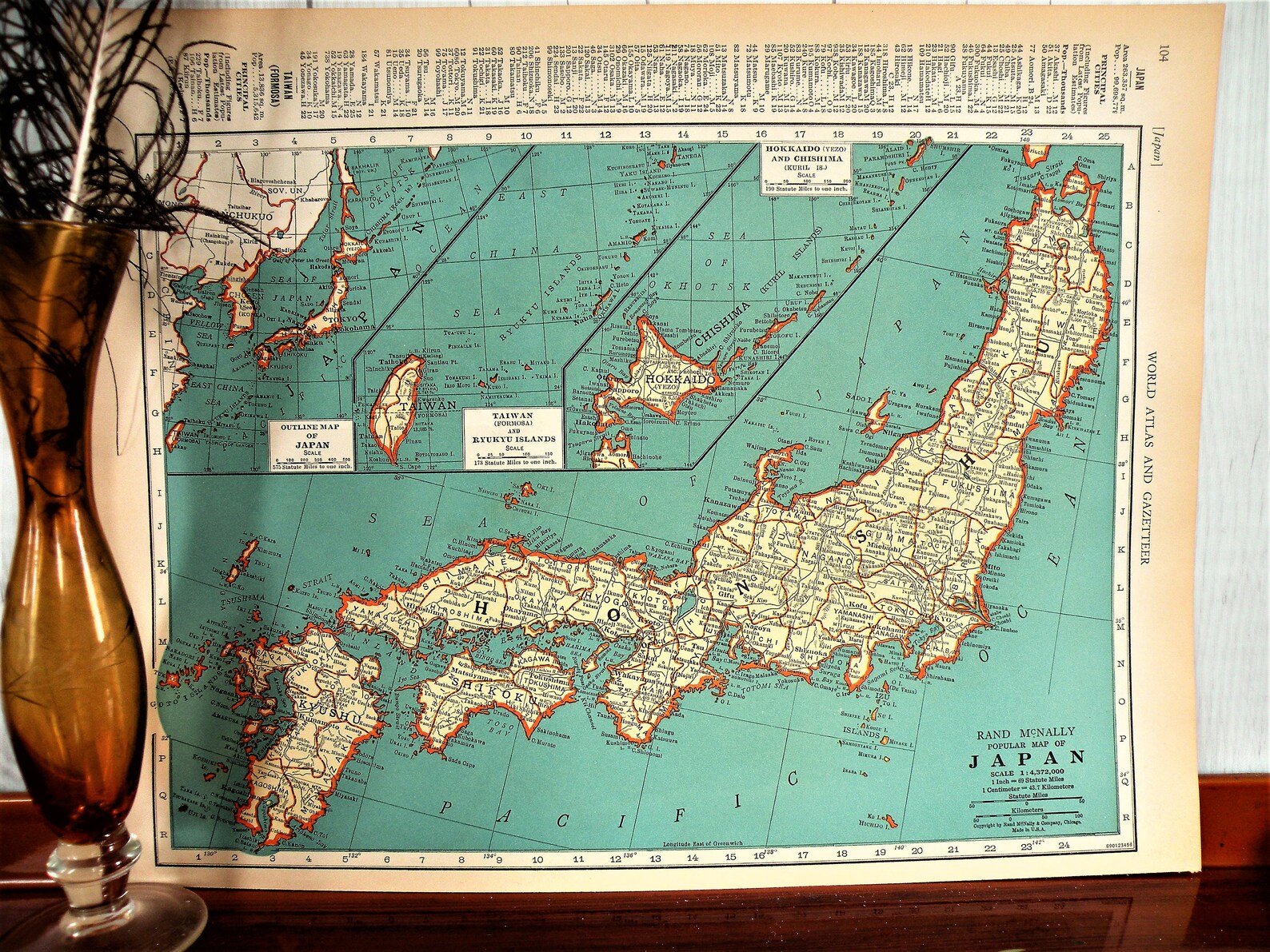 Vintage Map of Japan-1940 Historical Print-WWII Map of | Etsy