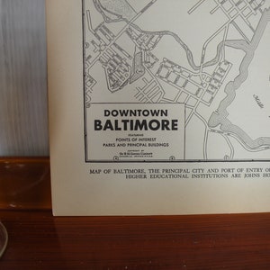 Original Black and White Baltimore Map, WWII Era, 1940 - Etsy