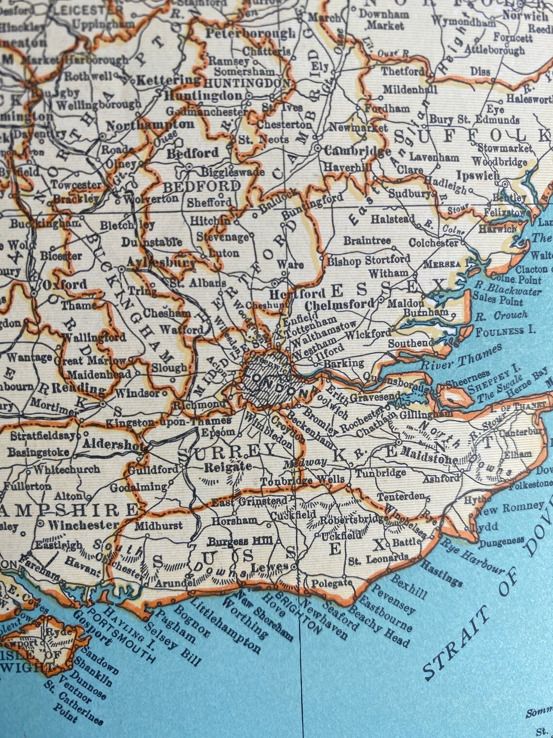 England Wales Map Vintage 1940 WWII Era Map Historian Gift - Etsy