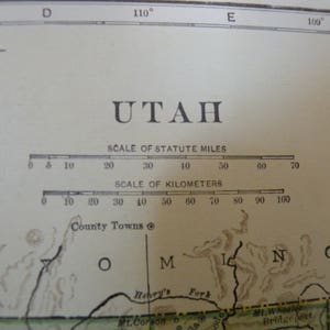 1944 Utah Map Art, WWII Era, World Map Print, Vintage Map, Cool Retro ...