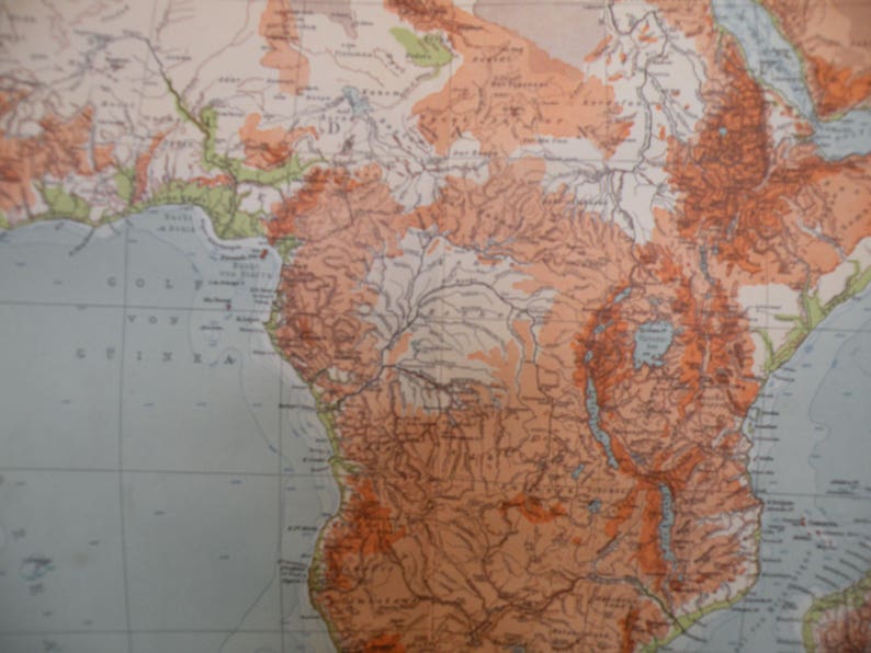 1937 Map of Africa Vintage Map Original Map WWII Era Map - Etsy