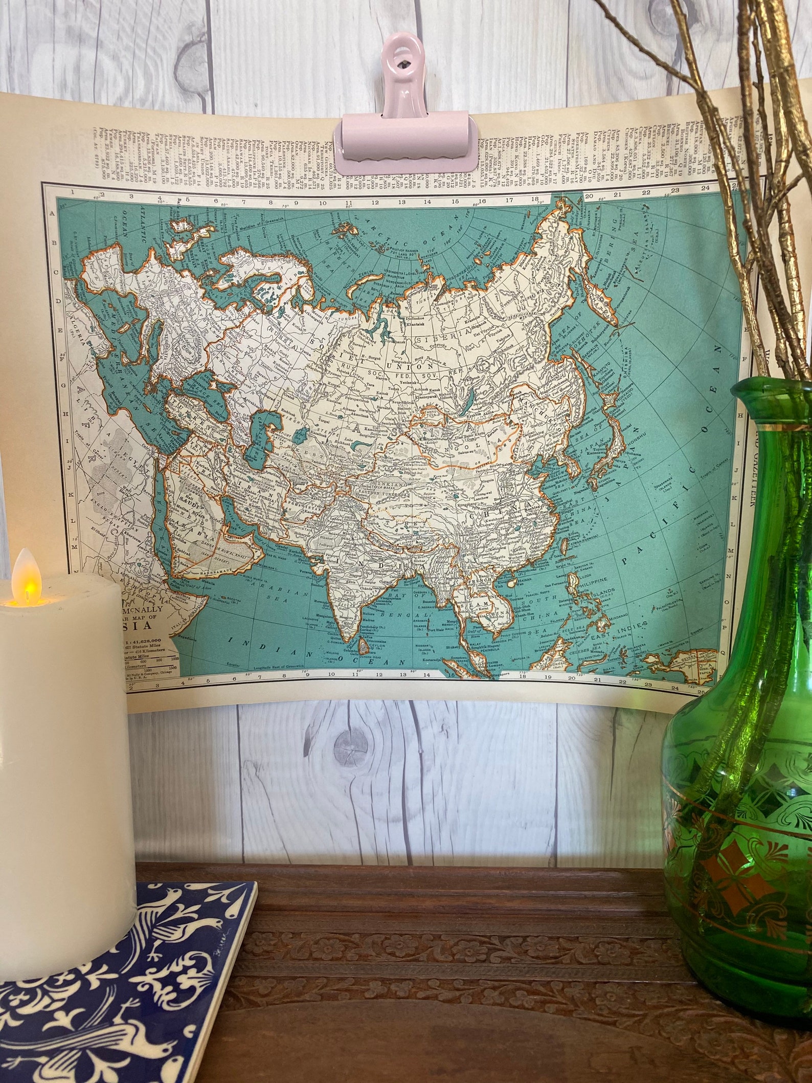 Asia Vintage Map 1937 Historical Map of Asia WWII Era Map - Etsy