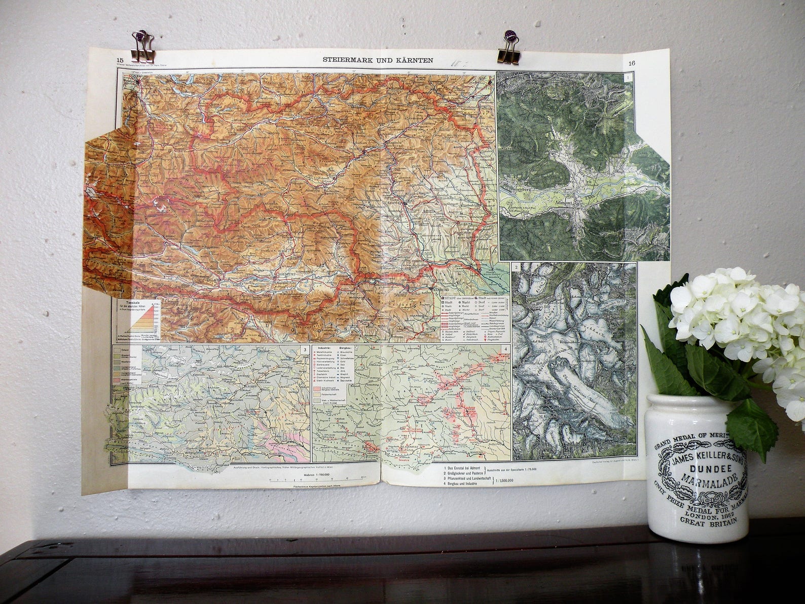 Styria Austria Vintage Map, 1928 German Print - Etsy
