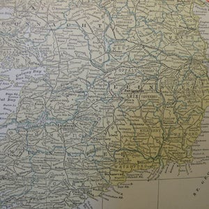 1940-vintage Ireland Map-wwii Era Map-beautiful Map of Ireland-vintage ...