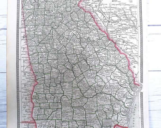 Old Map Of Georgia 1835