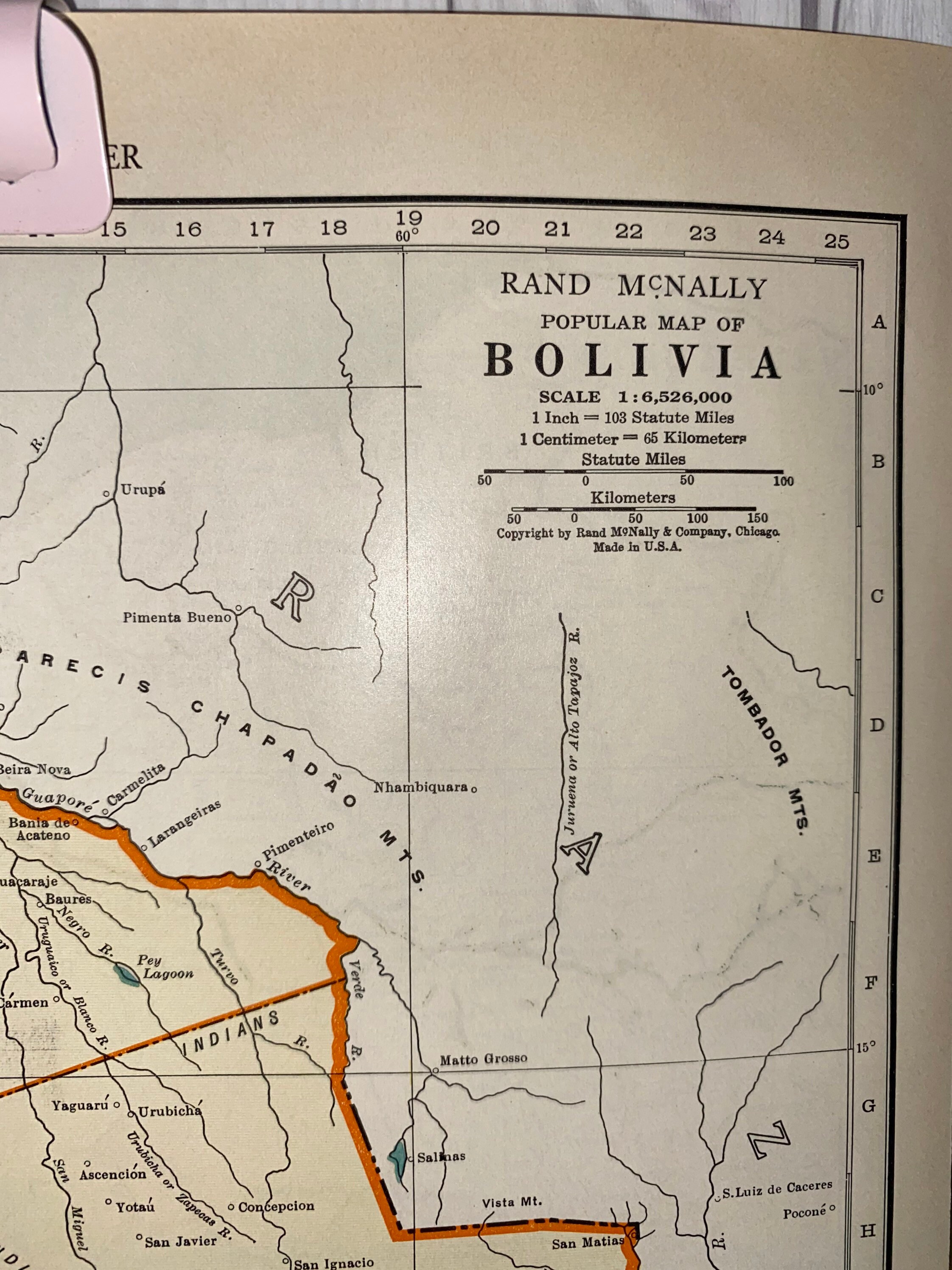 Bolivia Old Map 1937 Map to Frame Wall Art for Travelers | Etsy