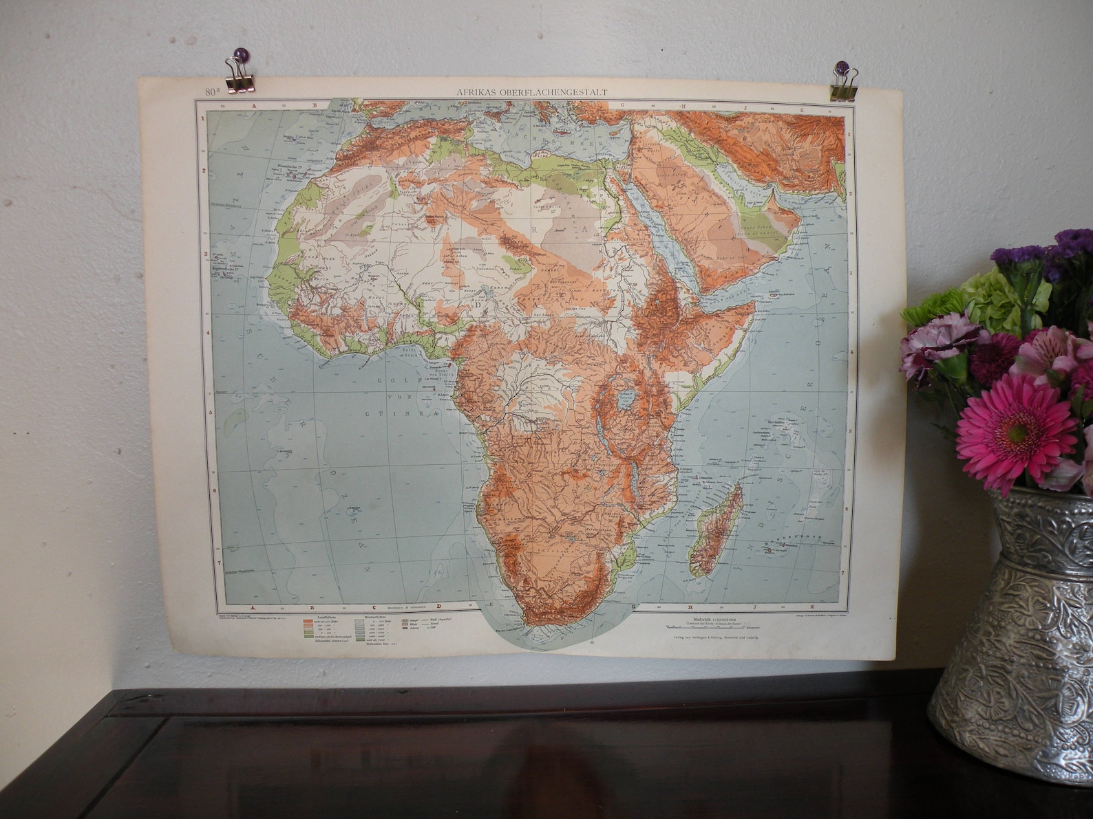 1937 Map of Africa Vintage Map Original Map WWII Era Map | Etsy