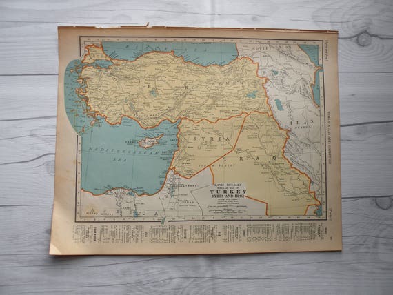 Old Map Turkey 1937 Era Map Vintage Map Antique Map of | Etsy