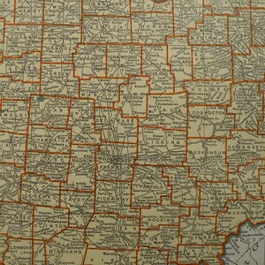 Ohio Vintage Map 1937, Aesthetic Map, WWII Era Map, Vintage Map ...