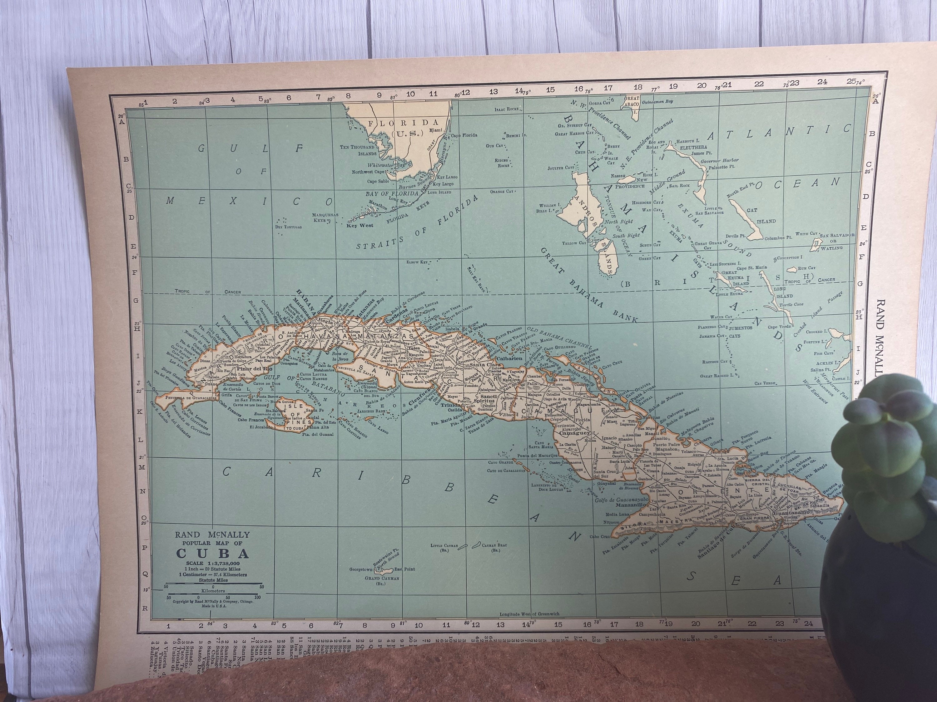 Old Map of Cuba 1929 Authentic Vintage Aesthetic Map for | Etsy