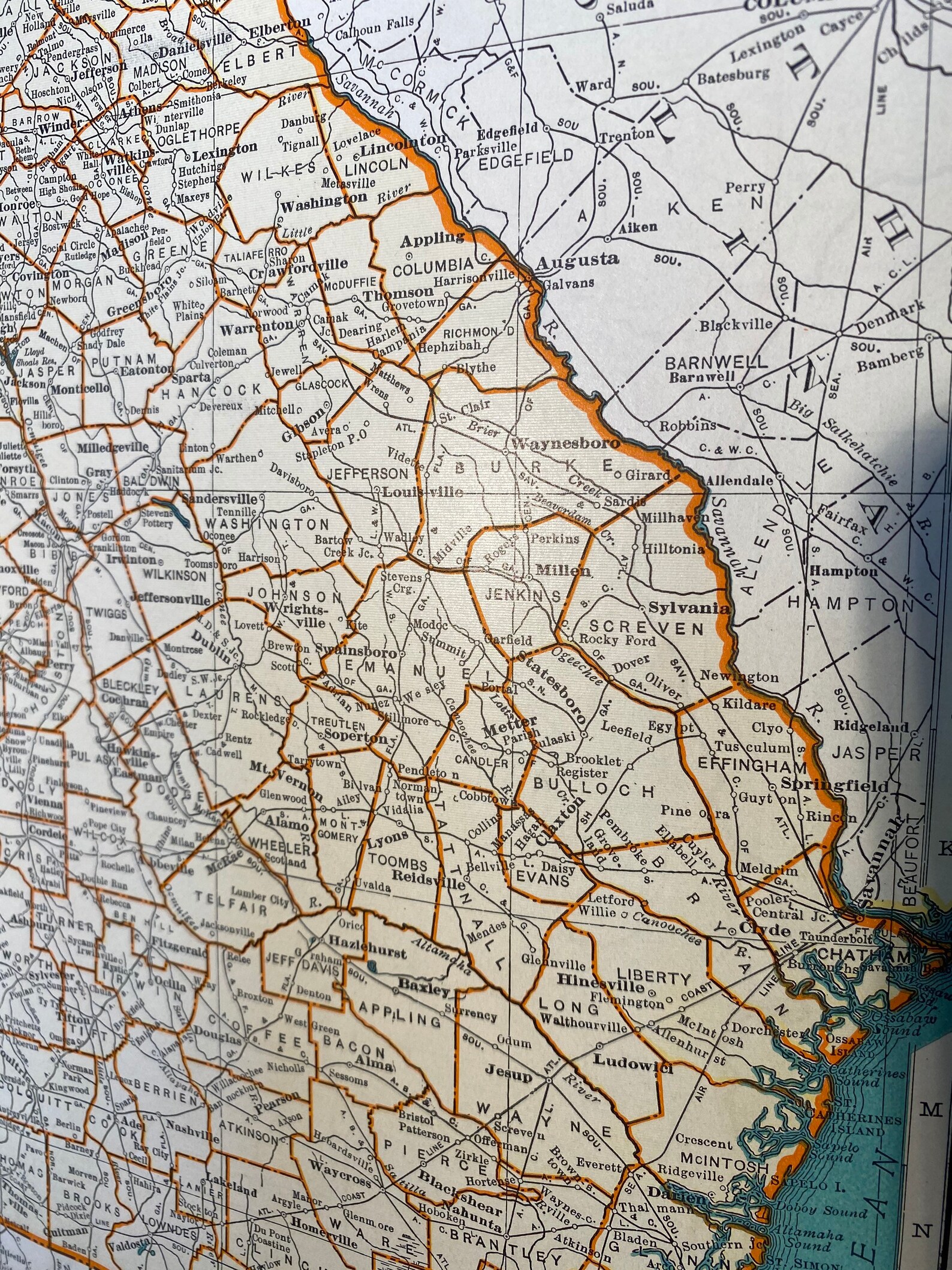 Georgia Vintage Map 1937 WWII Era Map Old Map of Georgia - Etsy