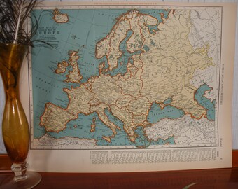 1940 Map of Europe - Etsy UK