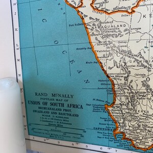 South Africa Map 1937, Vintage Map of South America, Old Map, Union of ...