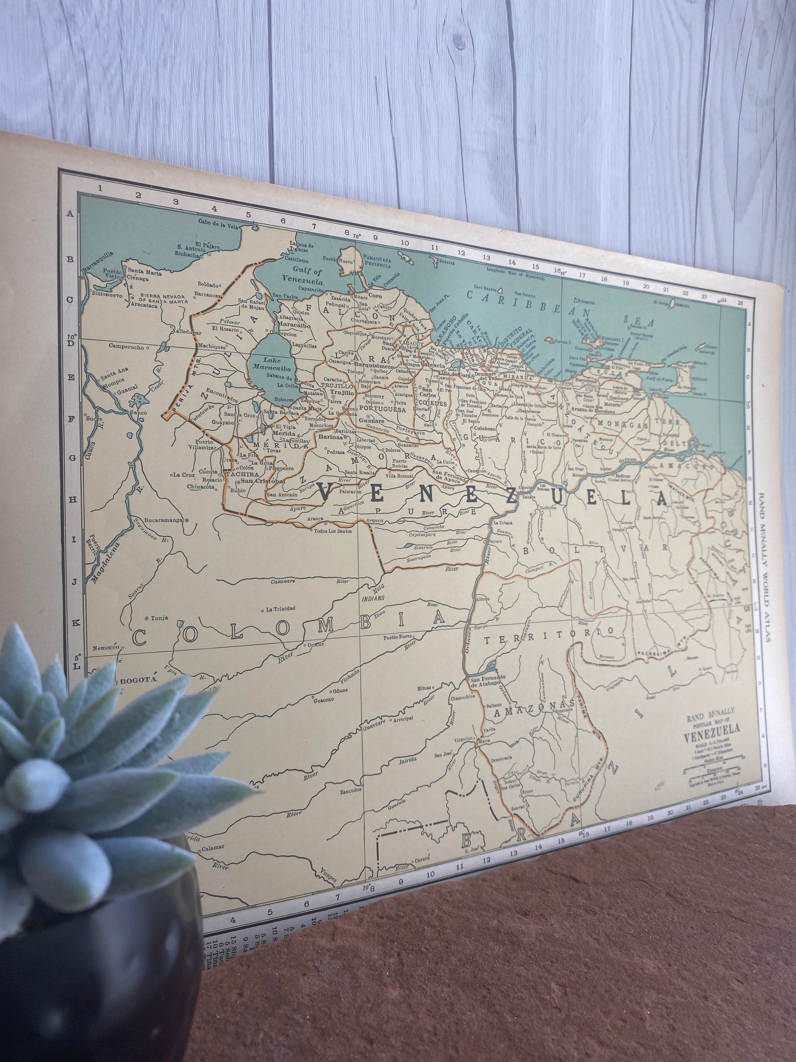 Venezuela Old Original Map 1929 Authentic Vintage Aesthetic - Etsy
