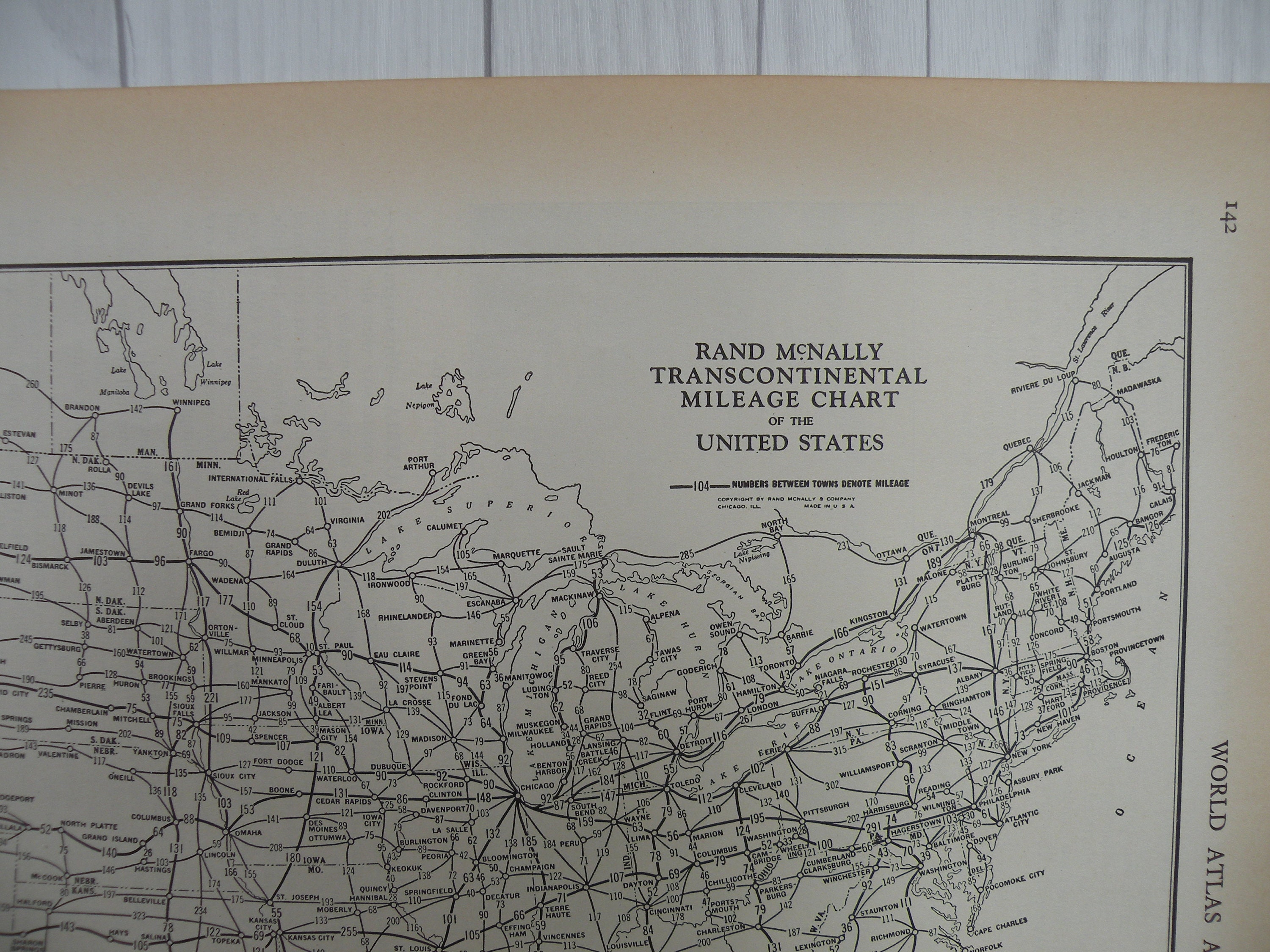 Old Map of Highways 1940 Historical Print of Roads WWII Era | Etsy