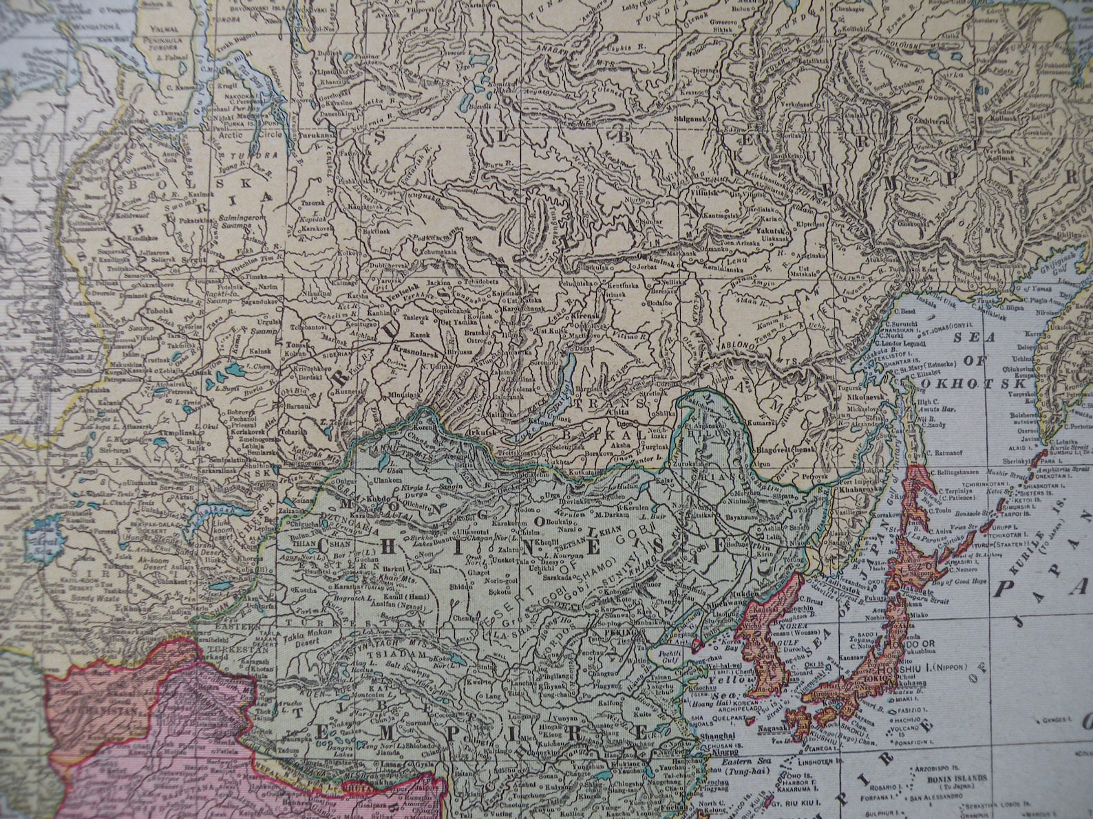 Old Map of Asia Vintage Map of Asia 1911 Cool Vintage Map - Etsy