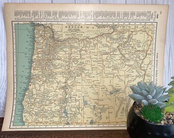 Map of Oregon | Etsy