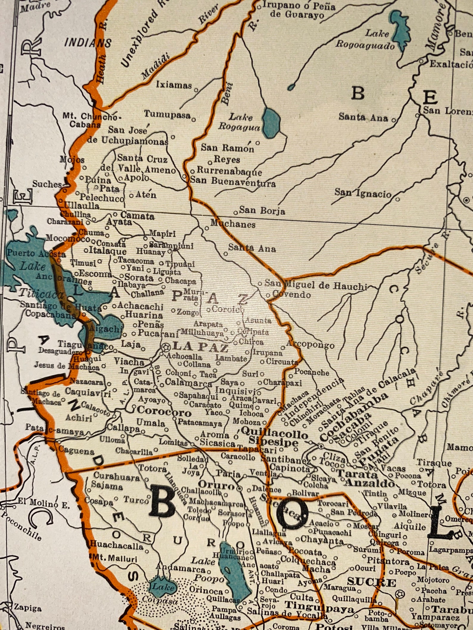 Bolivia Old Map 1937 Map to Frame Wall Art for Travelers | Etsy