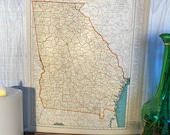 Georgia Vintage Map 1937 WWII Era Map Old Map of Georgia - Etsy