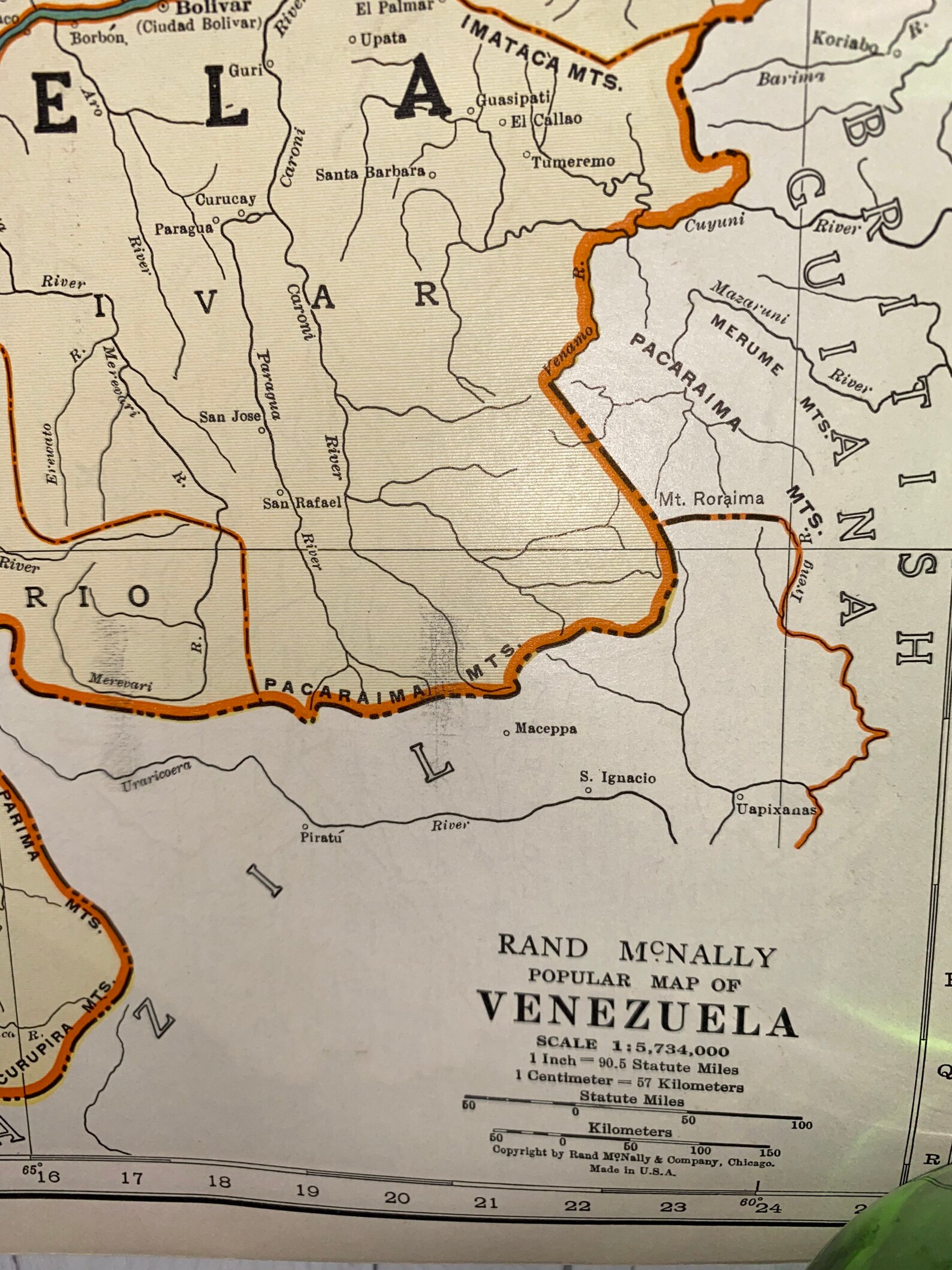 Venezuela Old Original Map 1937 Authentic Vintage Aesthetic | Etsy