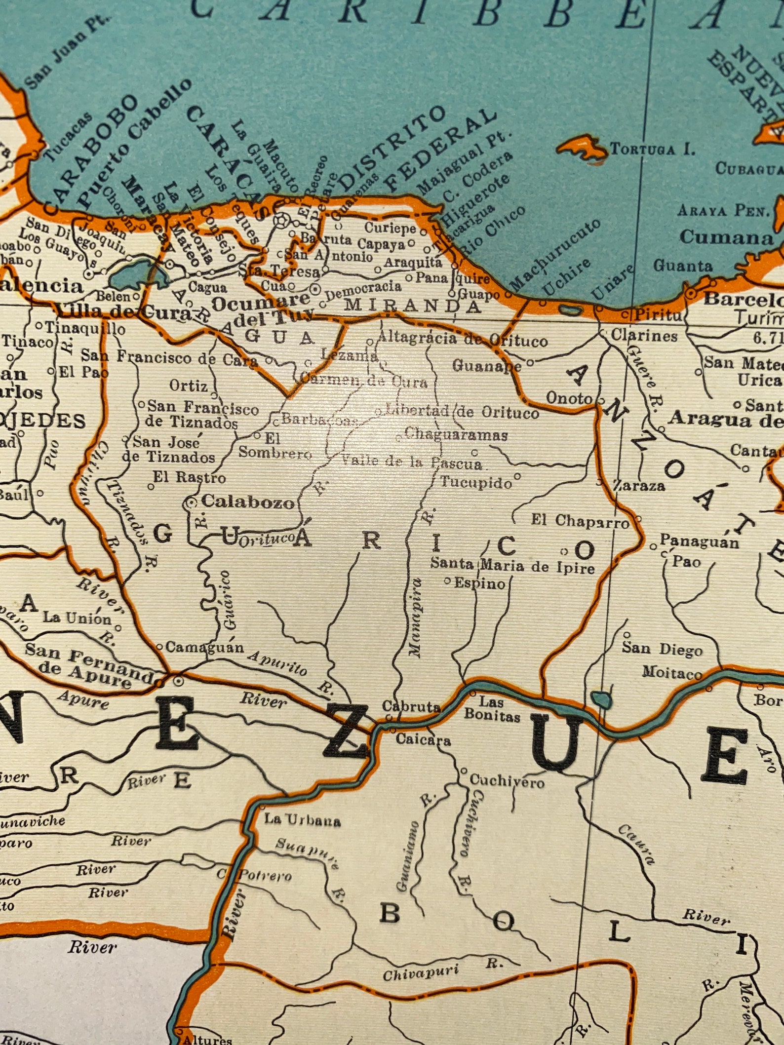 Venezuela Old Original Map 1937 Authentic Vintage Aesthetic - Etsy