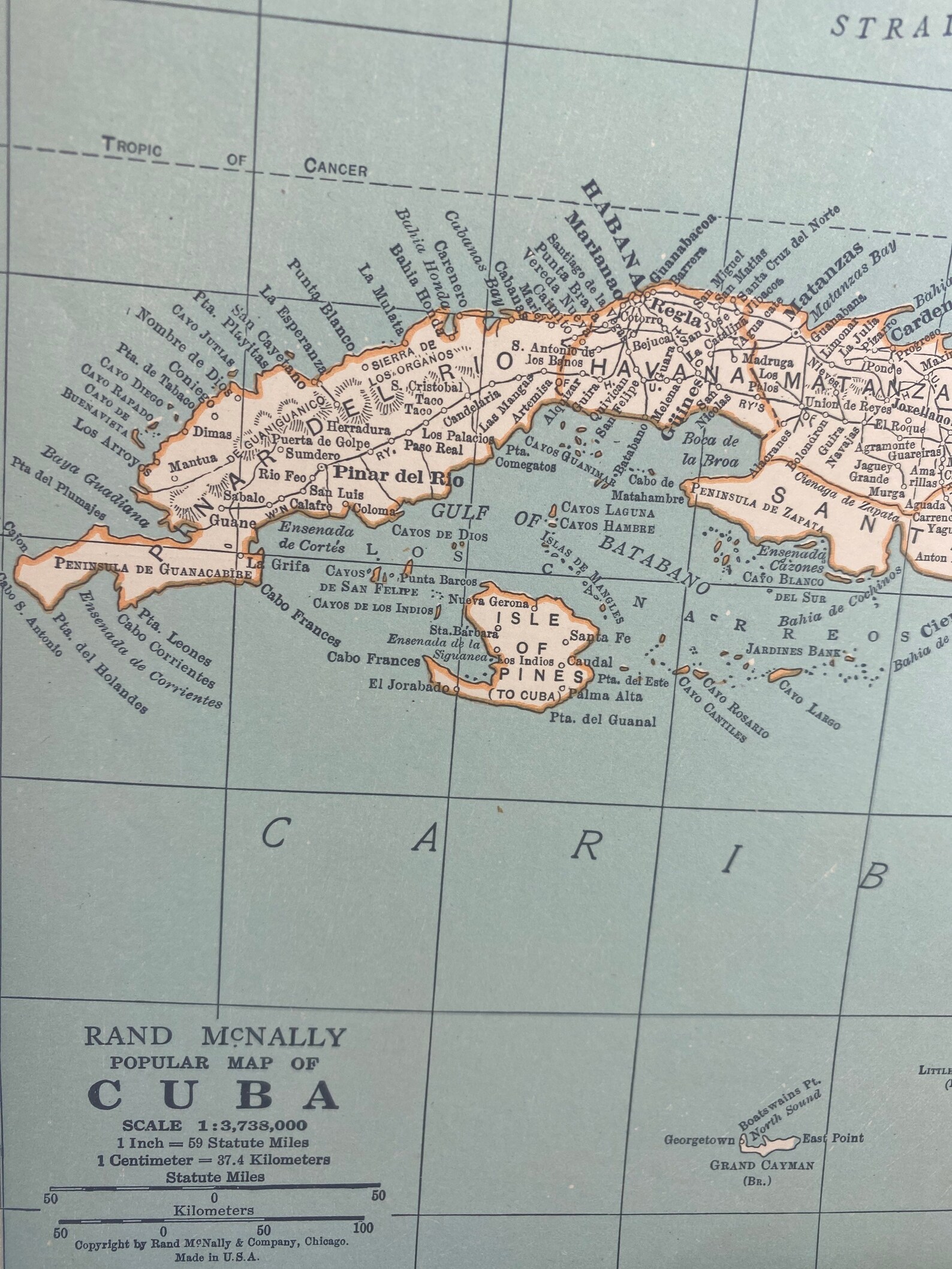 Old Map of Cuba 1929 Authentic Vintage Aesthetic Map for | Etsy