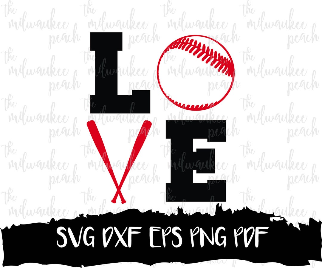 Baseball LOVE Svg Cut File, Softball LOVE Svg Cut File, Svg, Png, Dxf ...