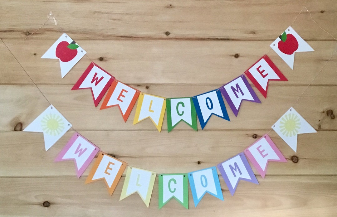 Welcome Rainbow Banner/classroom Decor/homeschool Decor - Etsy