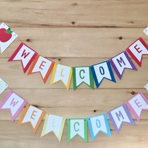 Welcome Rainbow Banner/classroom Decor/homeschool Decor - Etsy