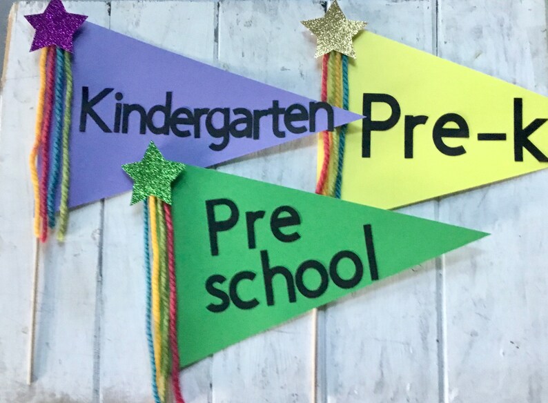 First Day of School Pennant/grade Level Pennant/school Picture Sign - Etsy
