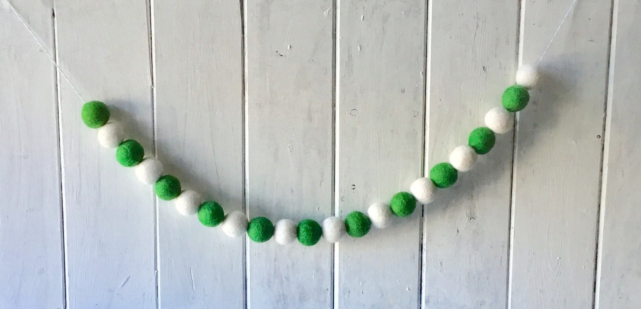 Traditional Irish Garland/St. Patrick's Day Decor/Felt Pom Ball Garland ...