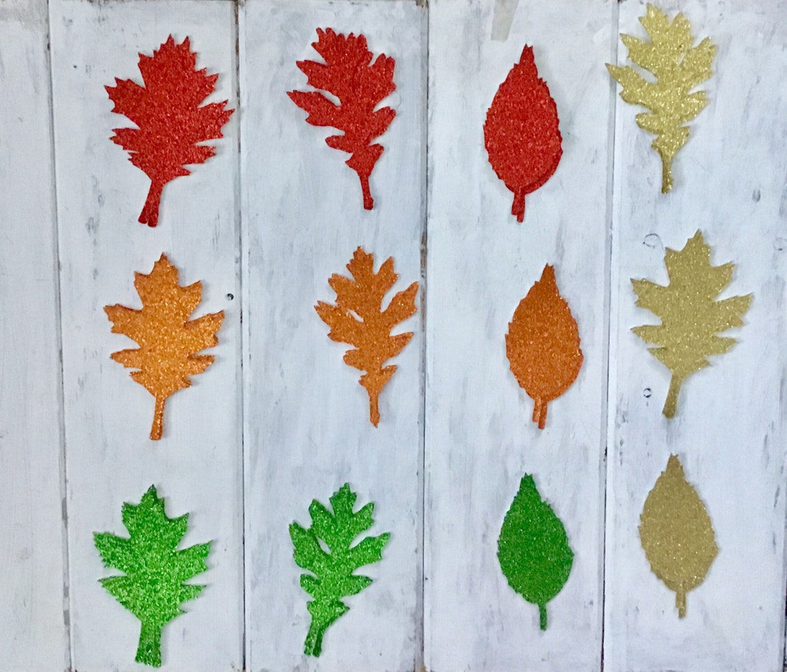 Glitter Cardstock Fall Leaves/holiday Decor/scrap - Etsy UK