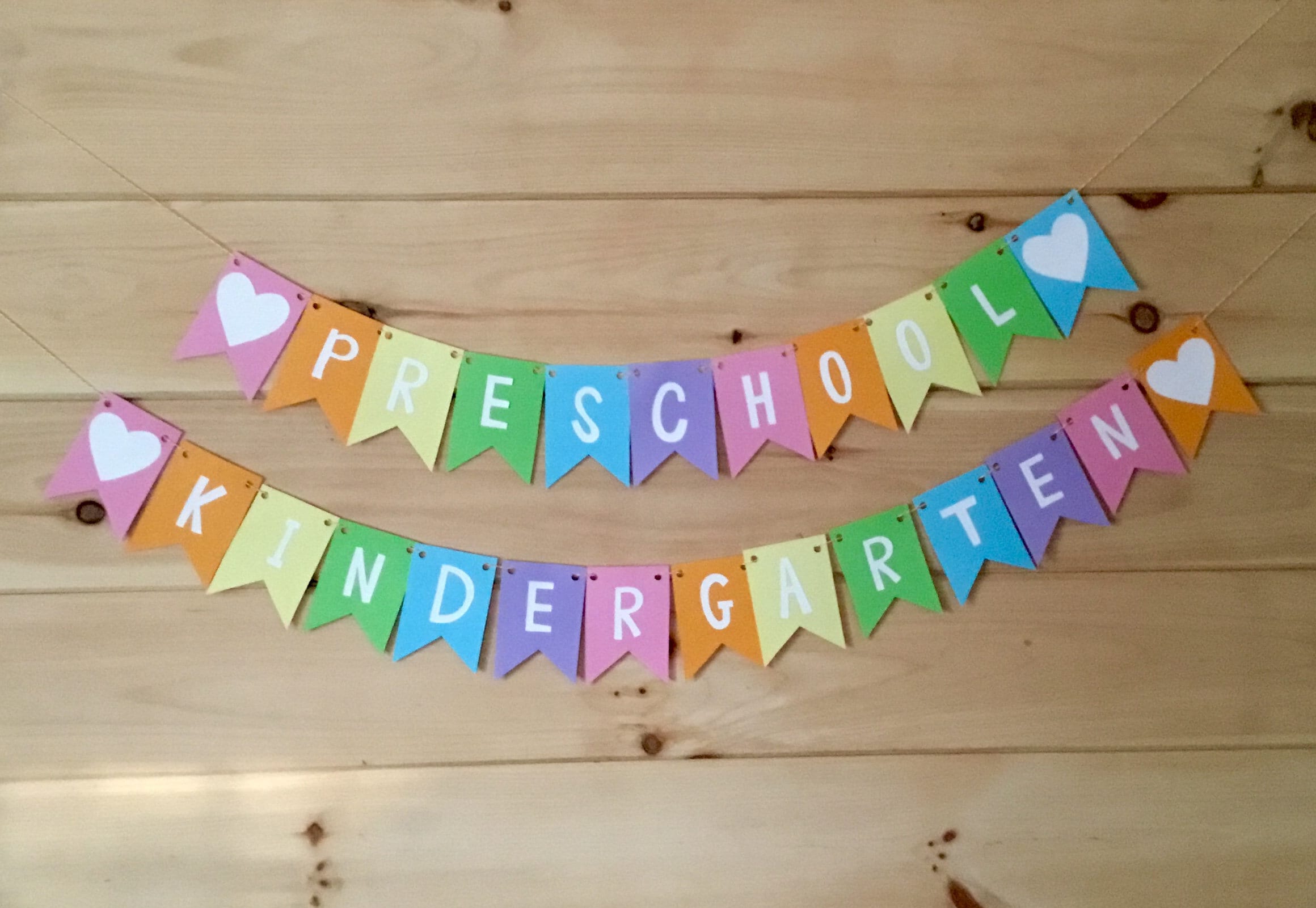 Preschool or Kindergarten Rainbow Banner/classroom Decor/homeschool ...