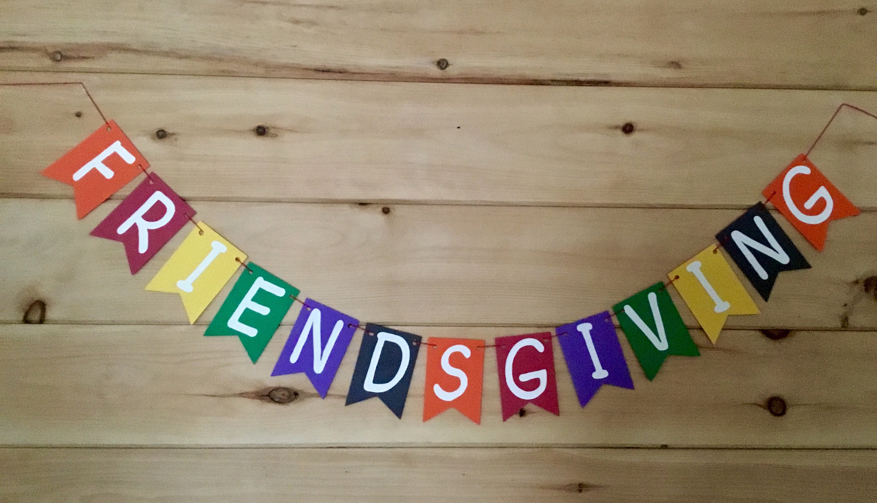 Large Colorful friendsgiving Cardstock Banner/thanksgiving - Etsy UK