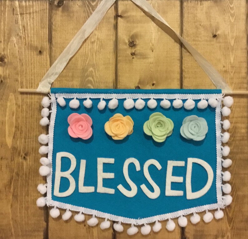 Blessed Felt Banner/christian Gift/inspirational Decor - Etsy