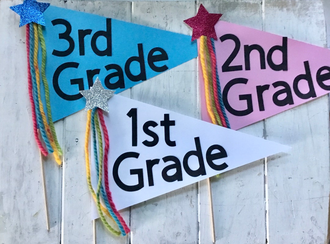 First Day of School Pennant/grade Level Pennant/school Picture Sign - Etsy