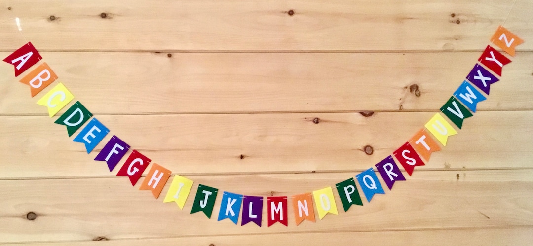 Felt Alphabet Letter Banner/classroom Decor/preschool/kindergarten ...